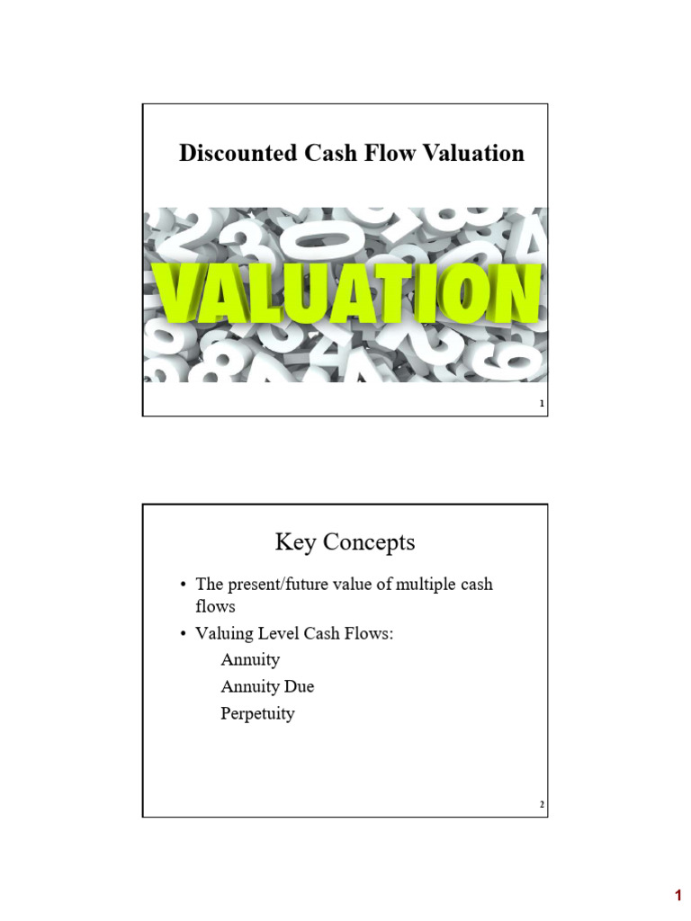W05L - Dicounted CF Valution | PDF | Present Value | Bonds (Finance)