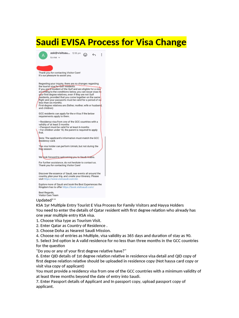 Saudi EVISA Proce | PDF