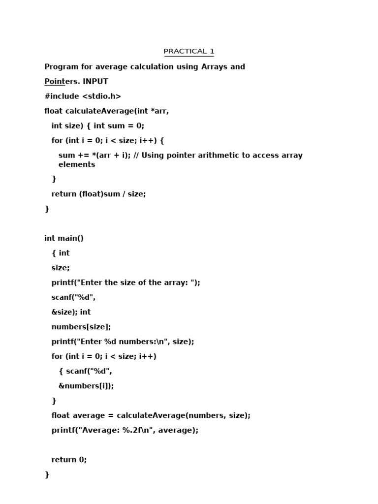 DSA Practical 1 | PDF