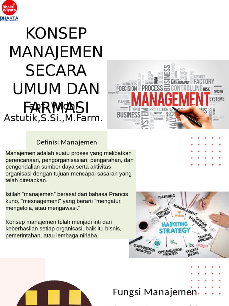 Pertemuan 1-Manajemen Farmasi Dan Akuntansi (Widhi) | PDF