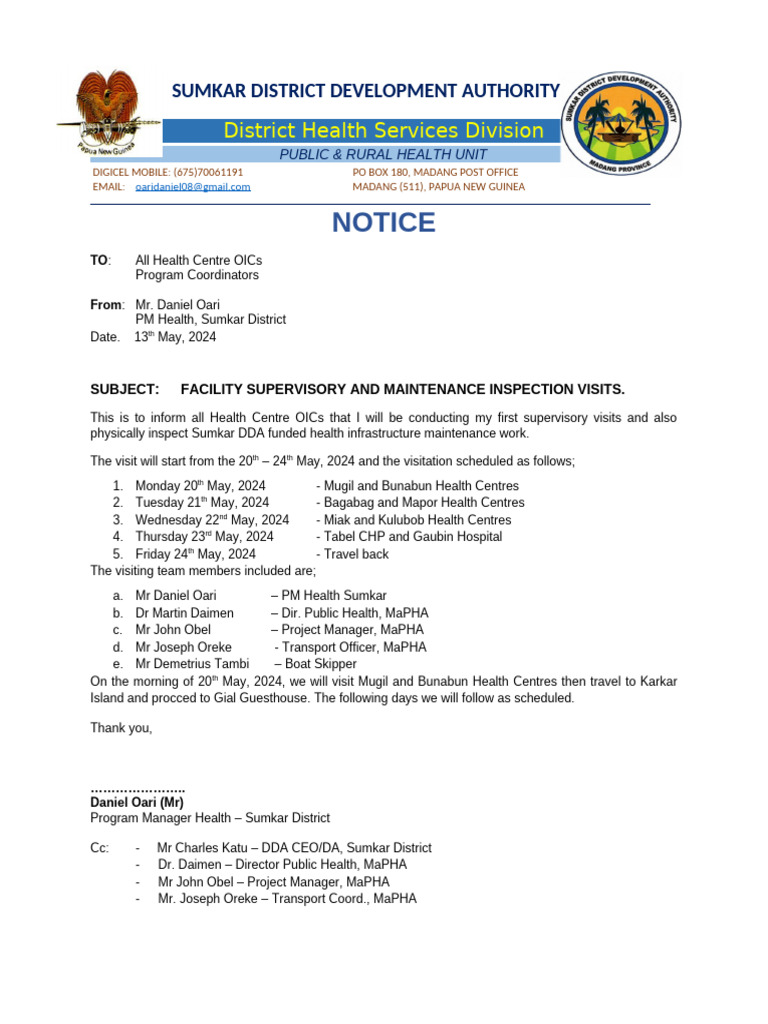 Supervisory Visit Program 2024 | PDF