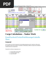 Oil Tanker Cargo Calculations | PDF | Barrel (Unit) | Density