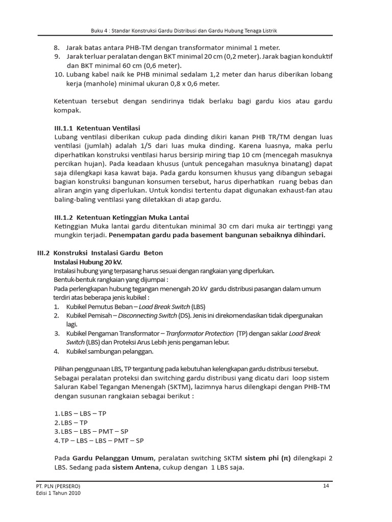 Syarat Ruang Trafo 2 | PDF