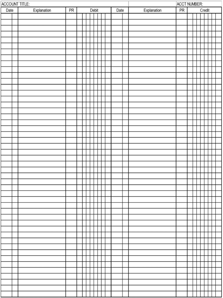 Ledger Template | PDF