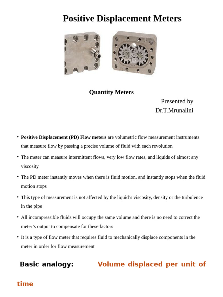 Positive Displacement Meter | PDF