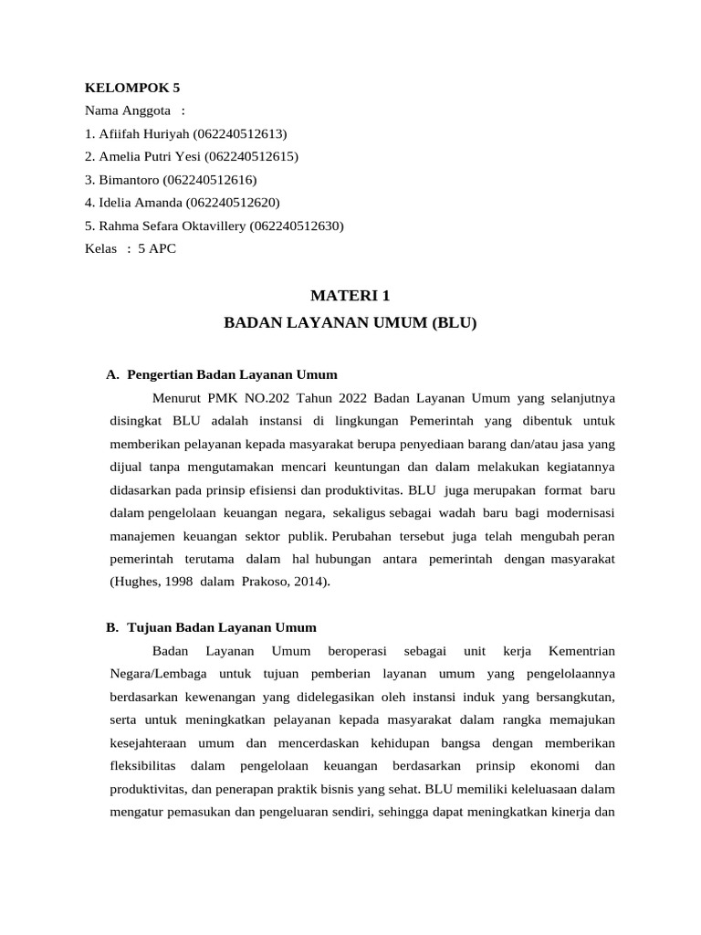 Kelompok 5 (RESUME BLU) | PDF