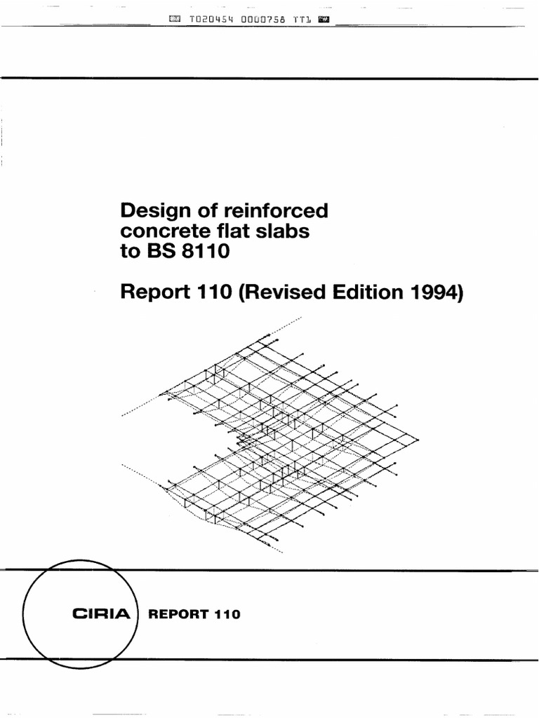Design of Reinforced Flat Slabs To Bs 8110 Ciria 110 | PDF