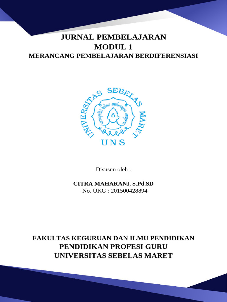 Jurnal Pembelajaran Modul 1.merancang Pembelajaran Berdiferensiasi ...