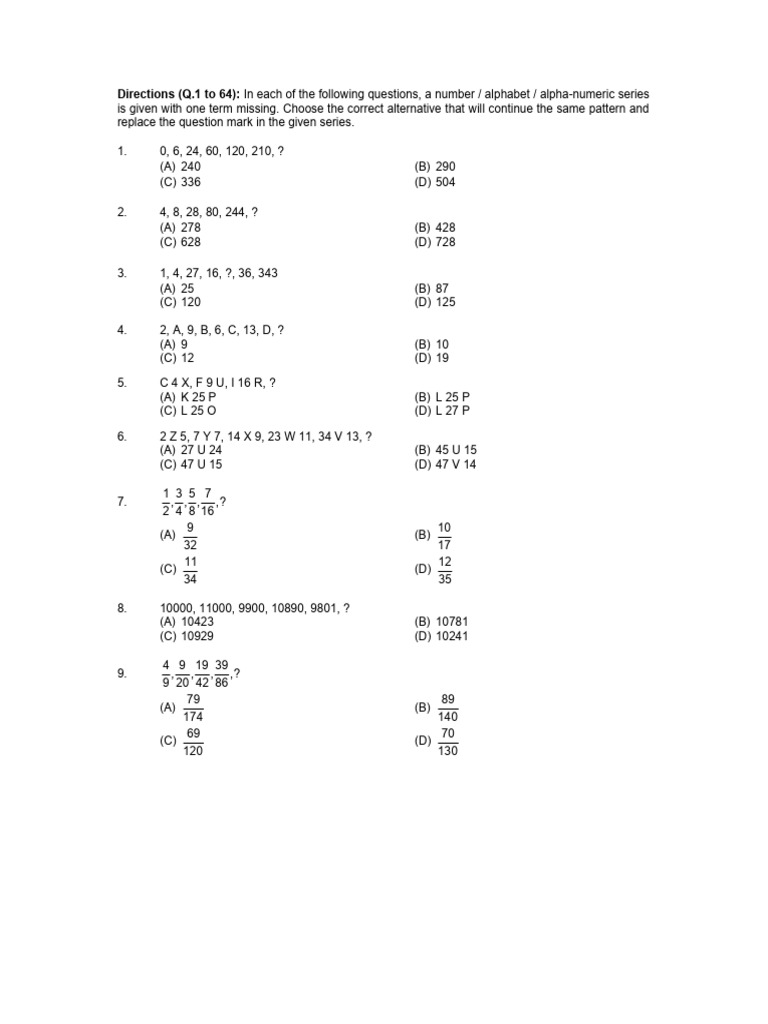 Series Completion | PDF