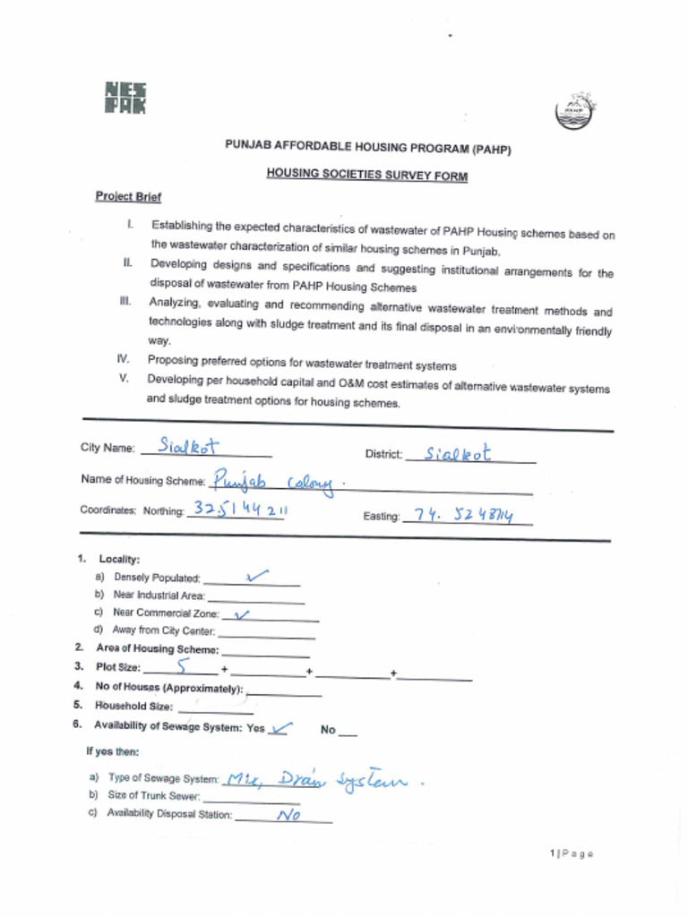 PAHP Site Visit Performa | PDF