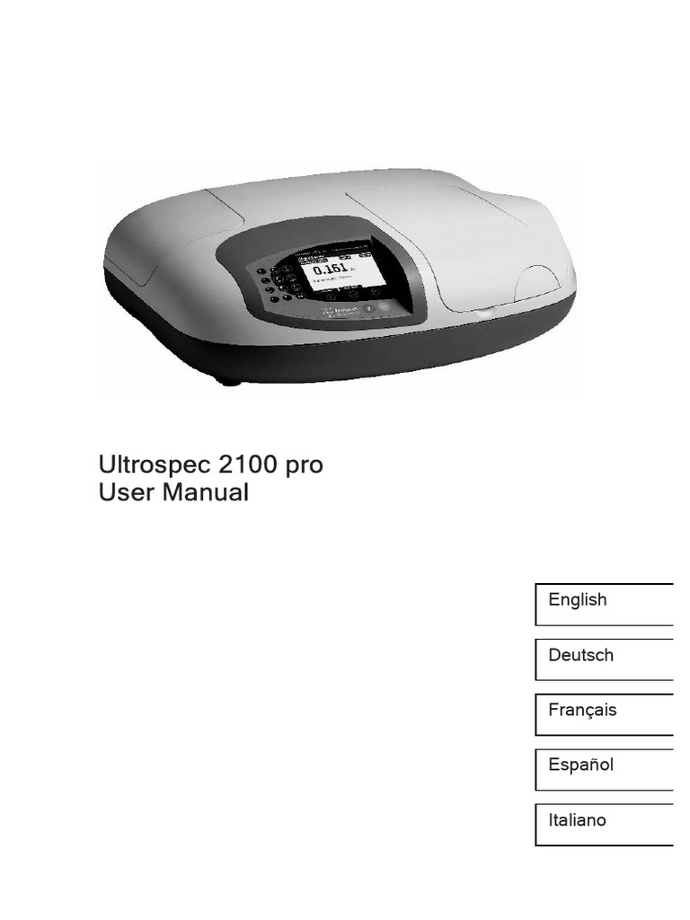 Ultrospec 2100 Pro | PDF
