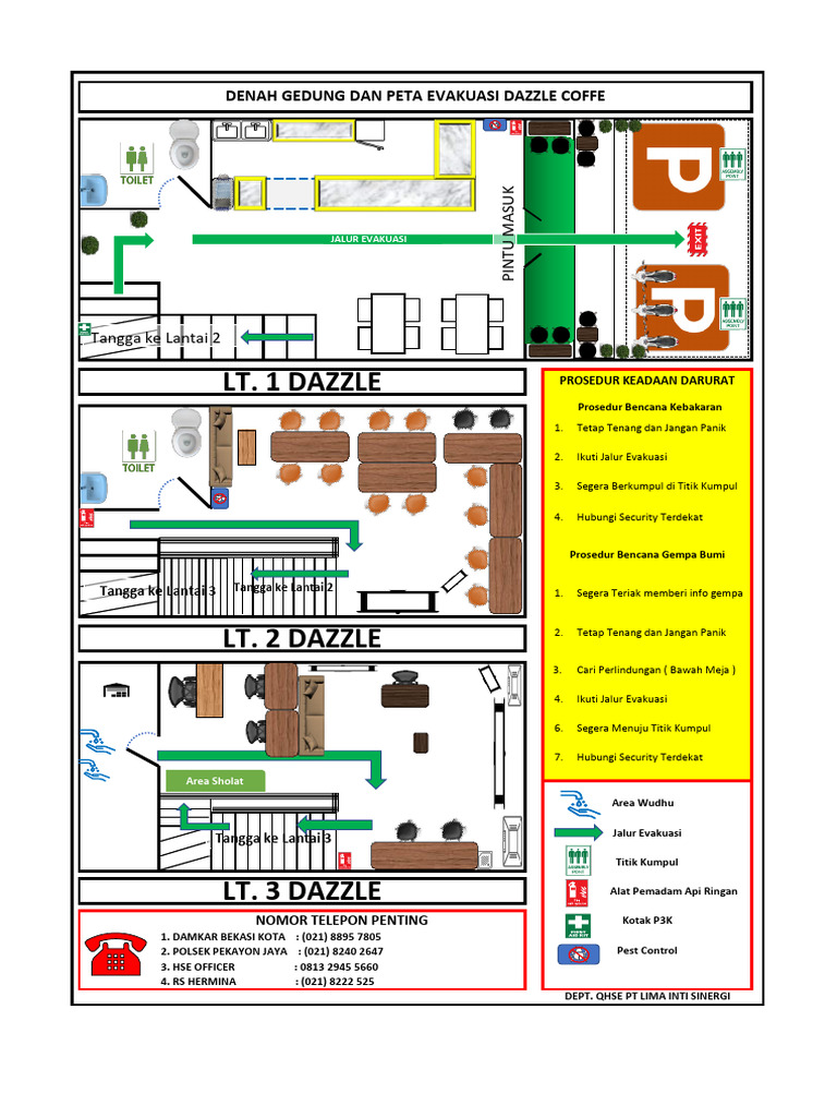 Denah & Jalur Evakuasi Dazzle 181023 | PDF