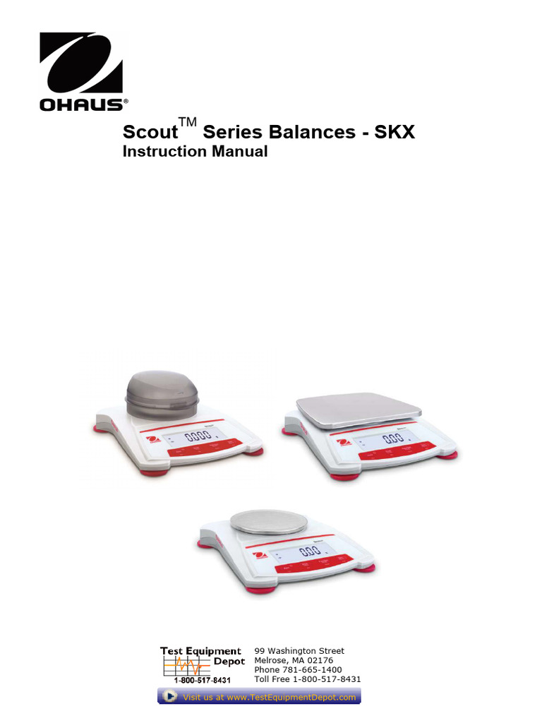 SKX Series Balance Manual F09a | PDF