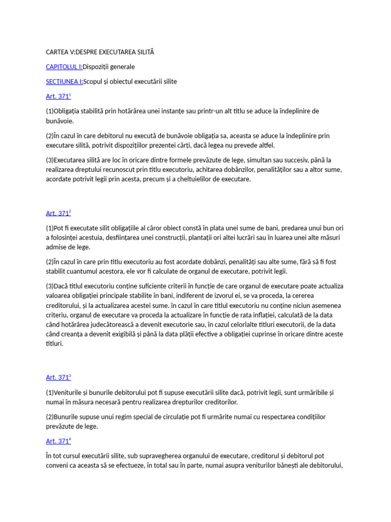 Executarea Silita-Codul de Procedura Civila | PDF