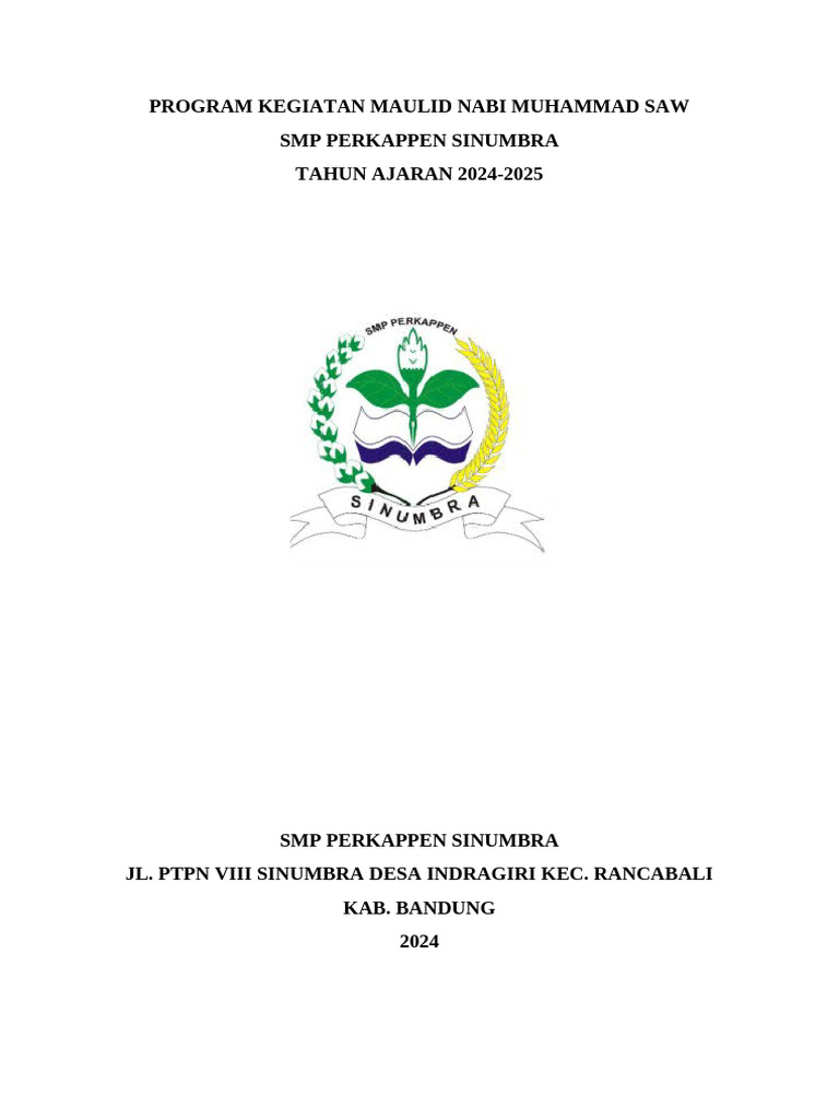 Program Kegiatan Maulid Nabi Muhammad Saw | PDF