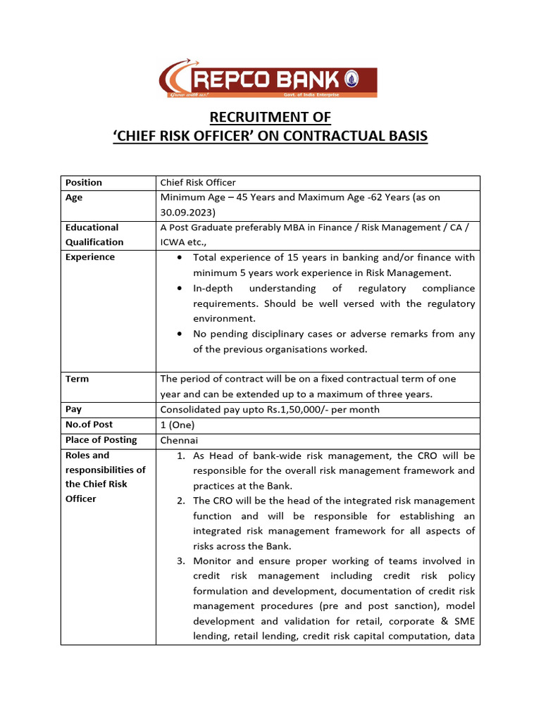 Notification - CRO | PDF