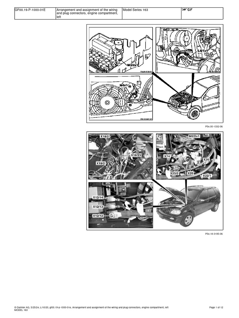 Arrangement and Assignment of The Wiring and Plug Connectors, Engine ...