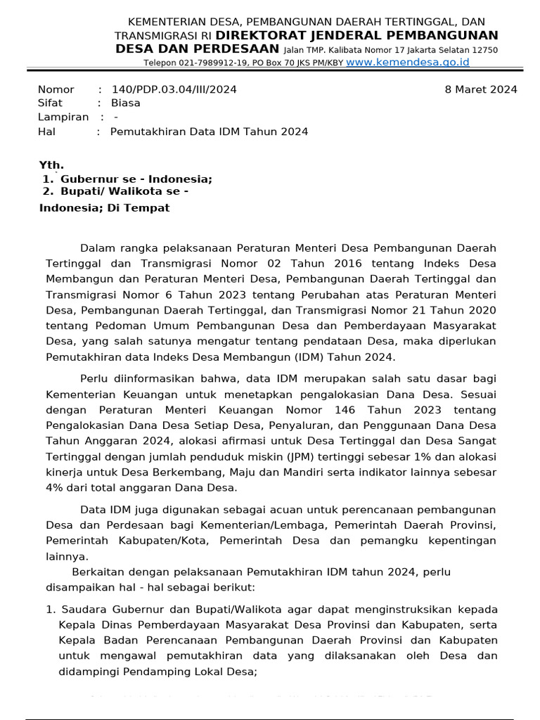 Sop Idm 2024 | PDF | Indonesia | Business