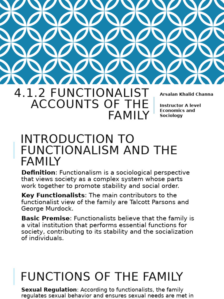 4.1.2 Functionalist Accounts of The Family | PDF