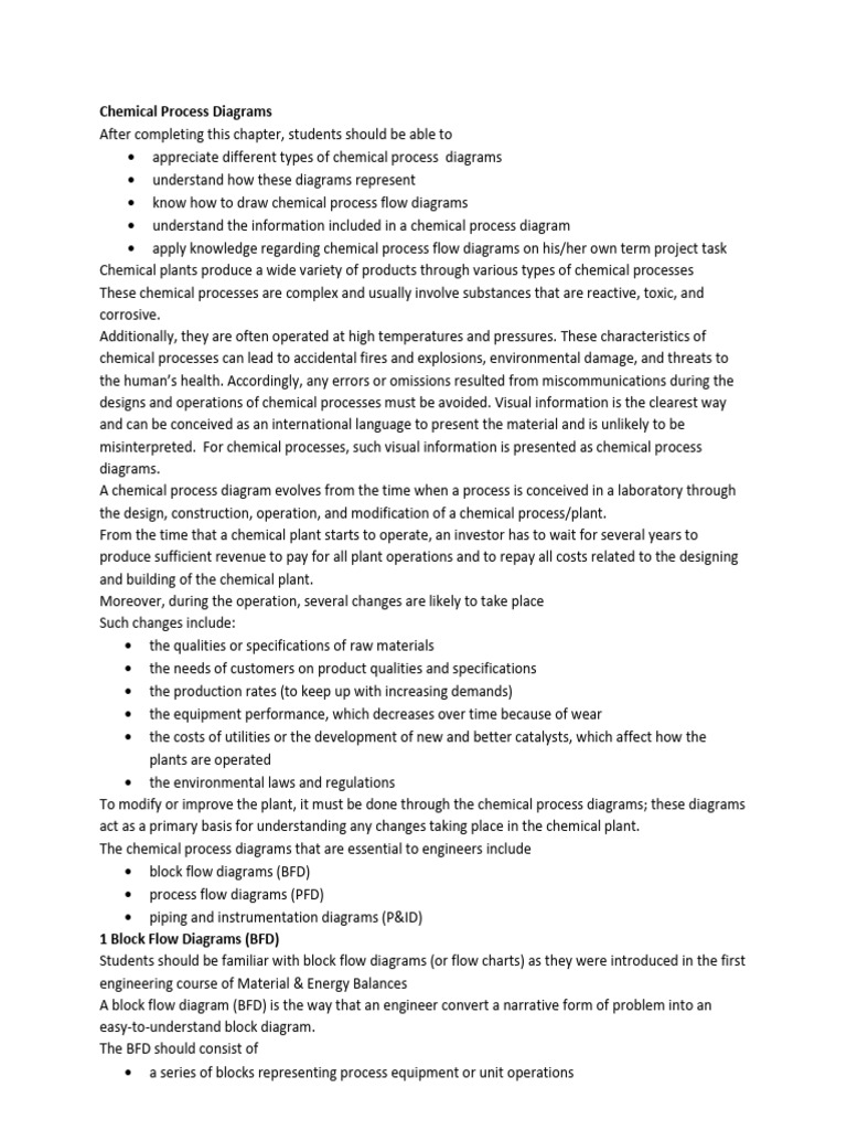 Chemical Process Diagrams HND Level | PDF