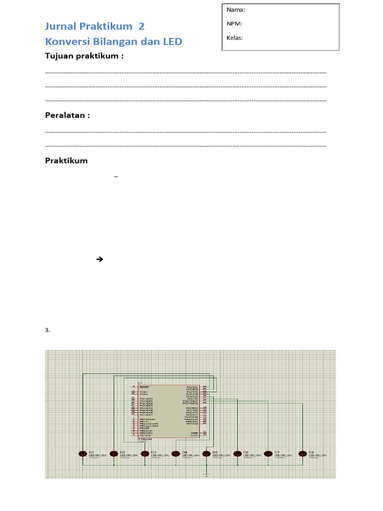 Jurnal Praktikum 2 Konversi Bilangan Dan LED | PDF
