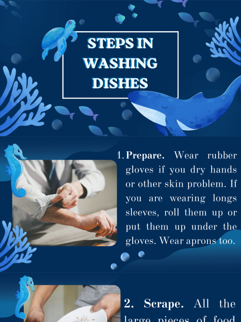 TLE 9 (Steps in Washing Dishes) | PDF