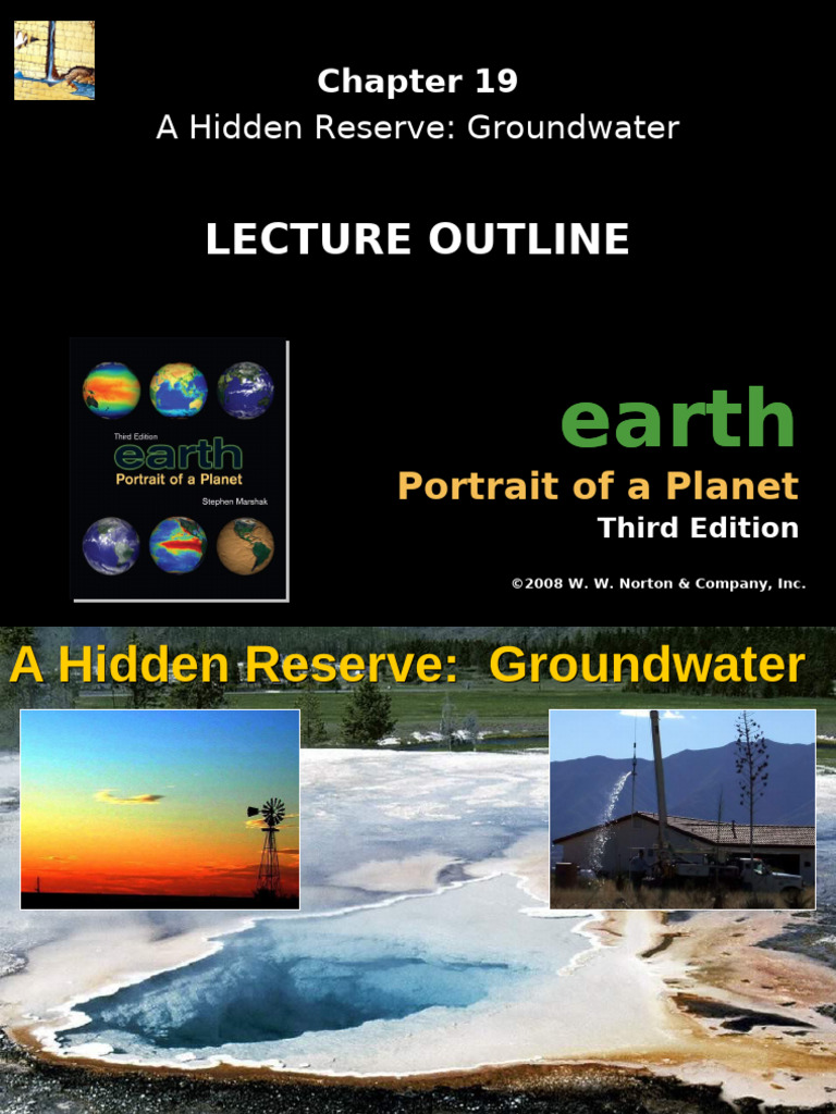 Lecture Outline: A Hidden Reserve: Groundwater | PDF