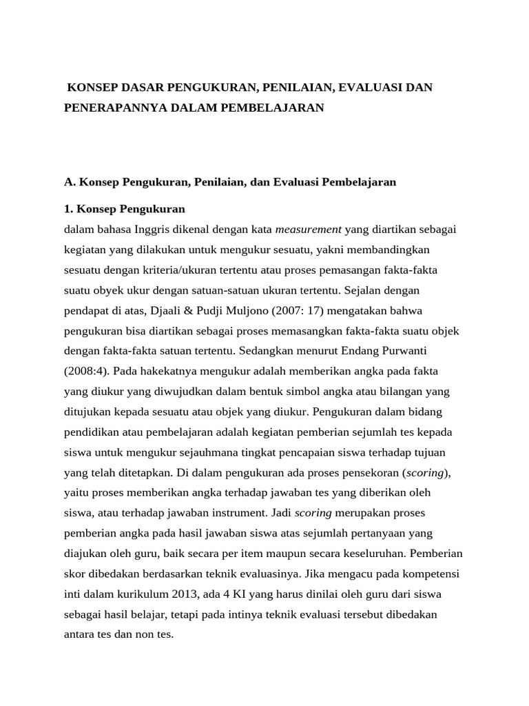 Konsep Dasar Pengukuran KB 1 | PDF