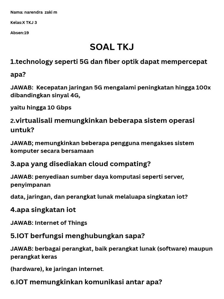 Soal TKJ | PDF