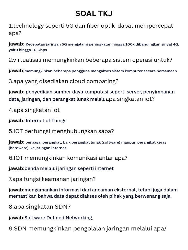 Soal TKJ | PDF
