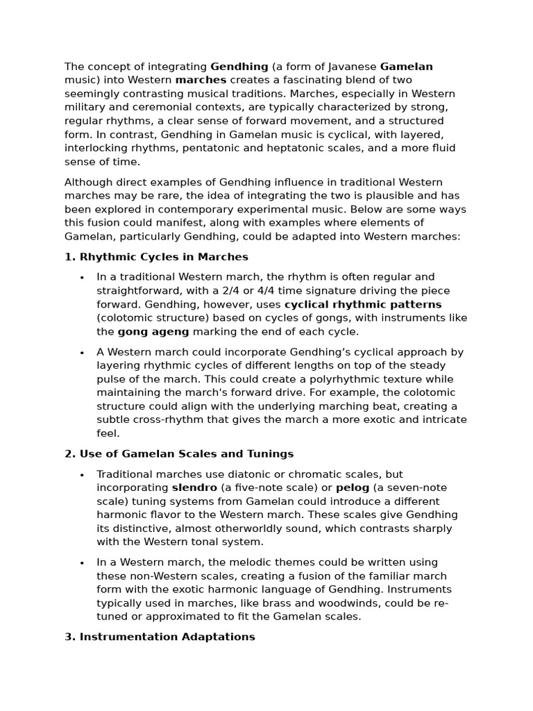 The Concept of Integrating Gendhing | PDF