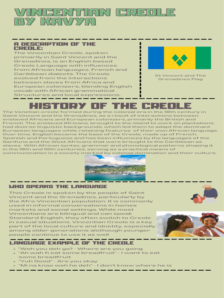 Vincentian Creole Infographic Kavya | PDF