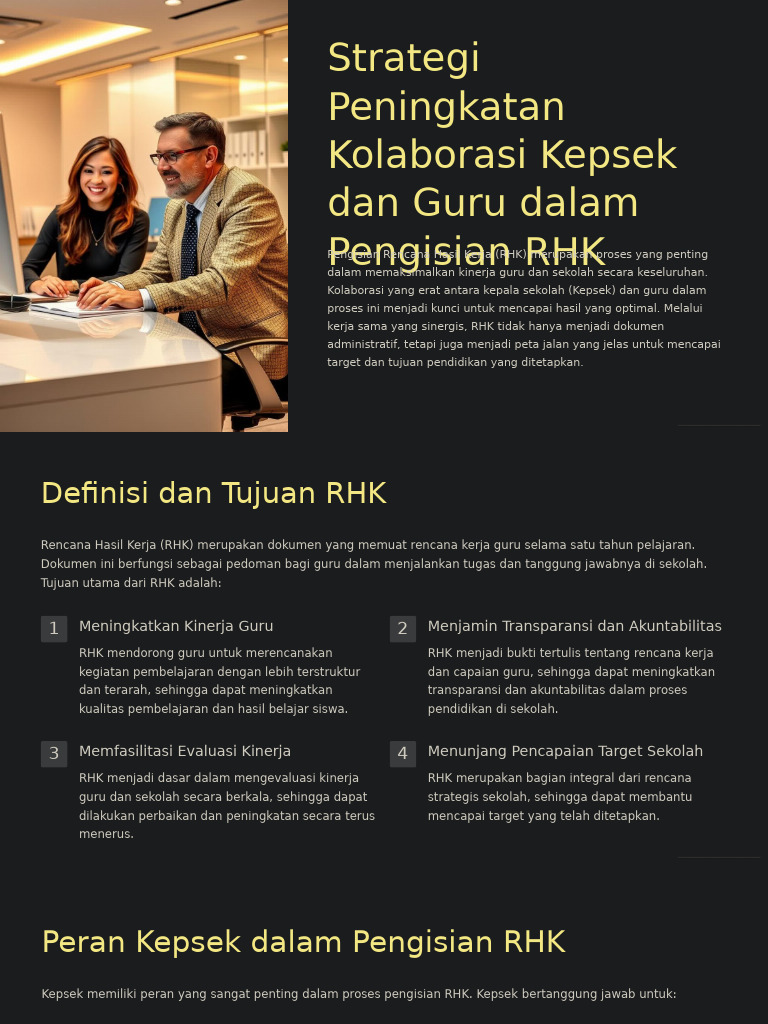 27-9. Strategi Kolaborasi Kepsek Dan Guru Dalam Pengisian RHK | PDF
