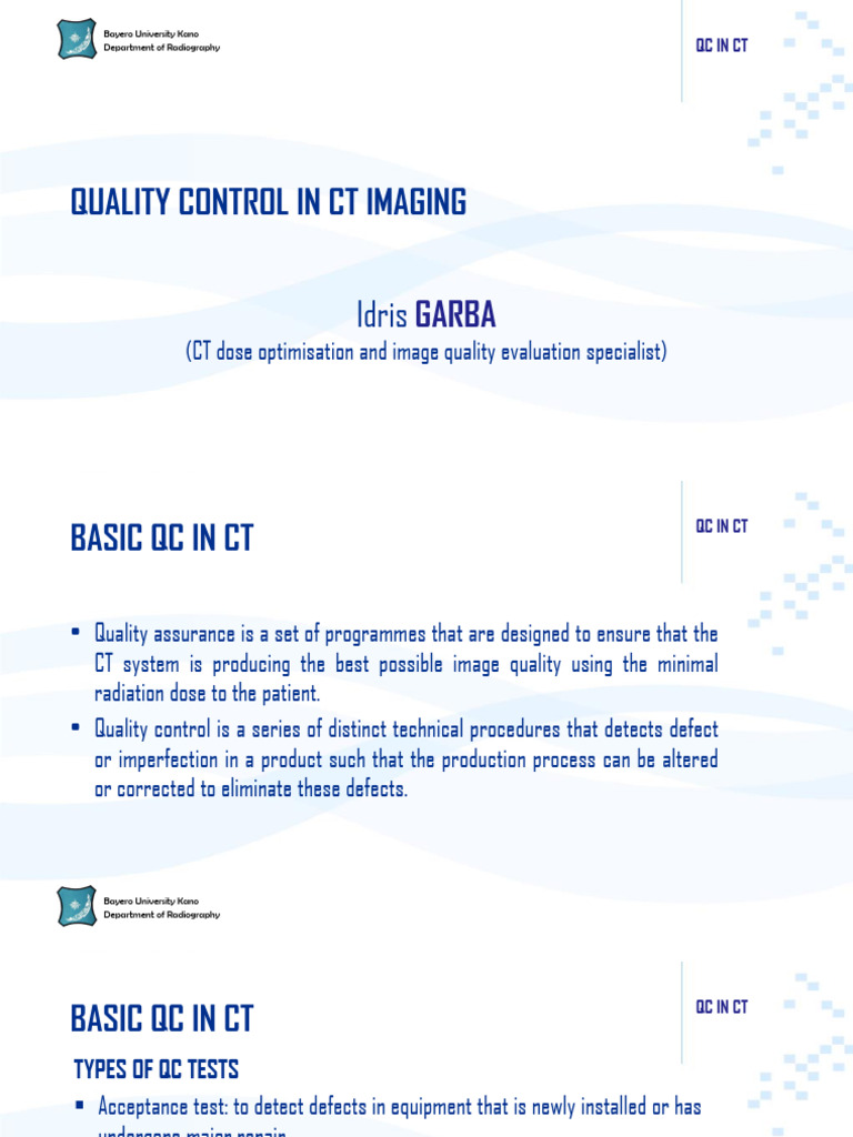 QC CT Presentation | PDF