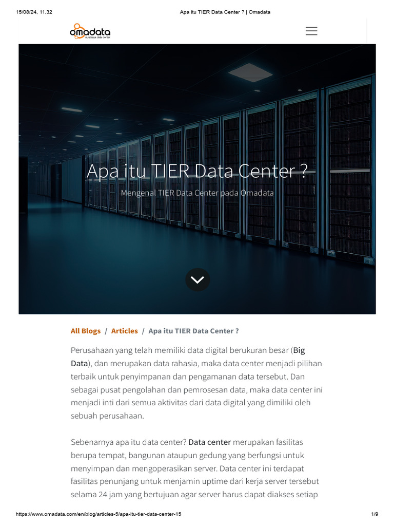 Apa Itu TIER Data Center (Omadata) | PDF