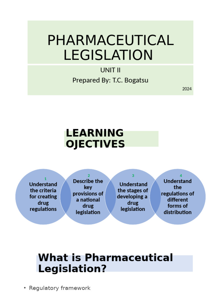 Lecture 3 Pharmaceutical Legislation | PDF
