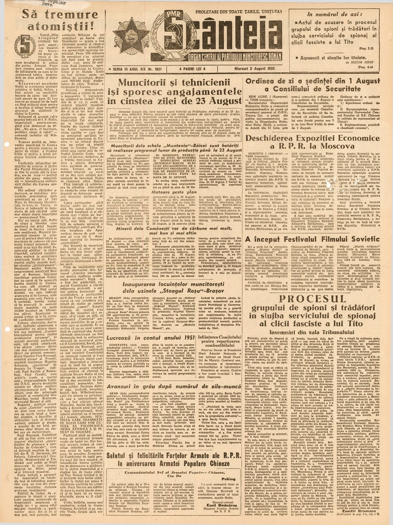 Scanteia 1950 08 1801 | PDF
