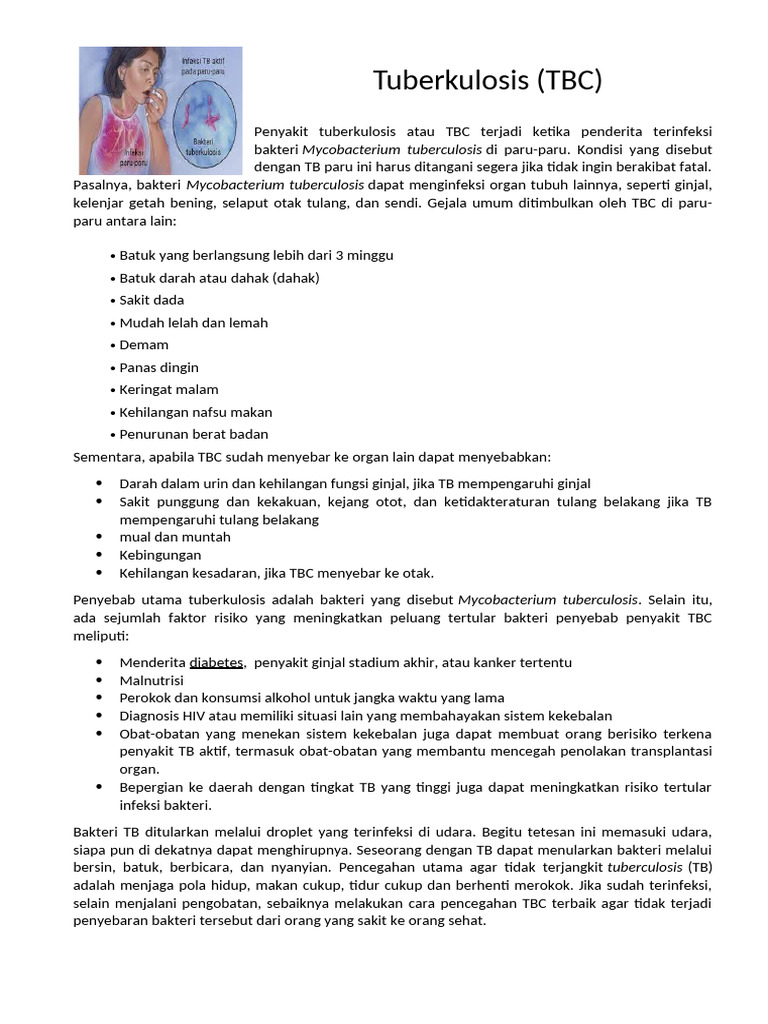 Tuberkulosis | PDF | Kesehatan Holistik