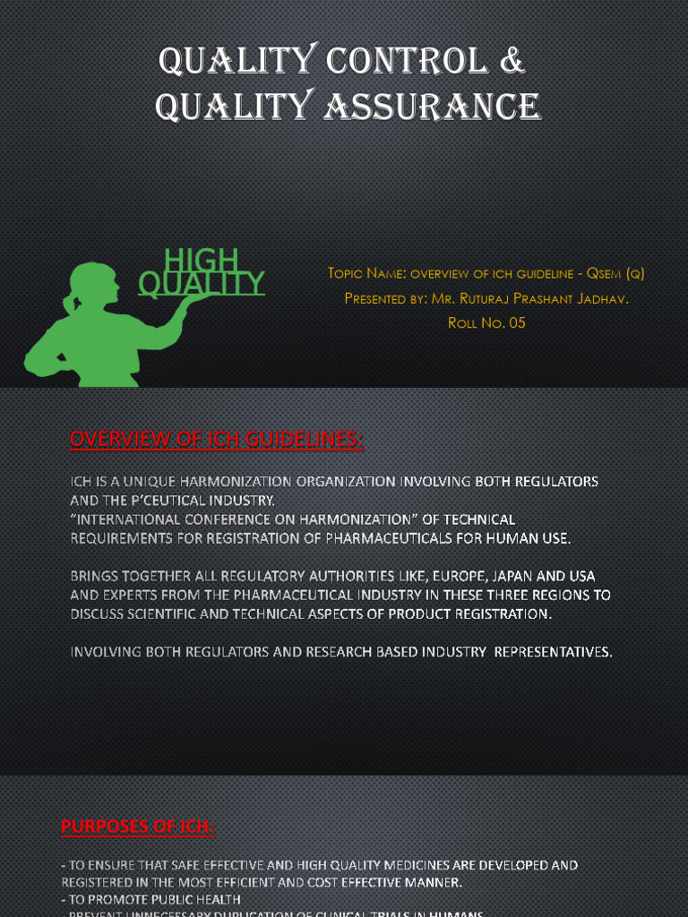 Ich Guidelines Qa QC | PDF