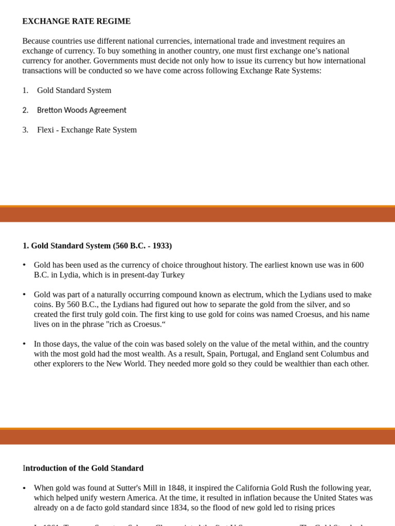Exchange Rate Regime | PDF