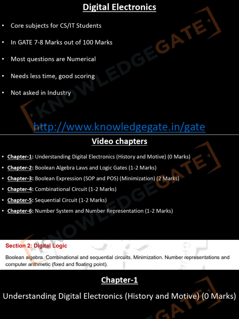 Digital Logic GATE Notes | PDF