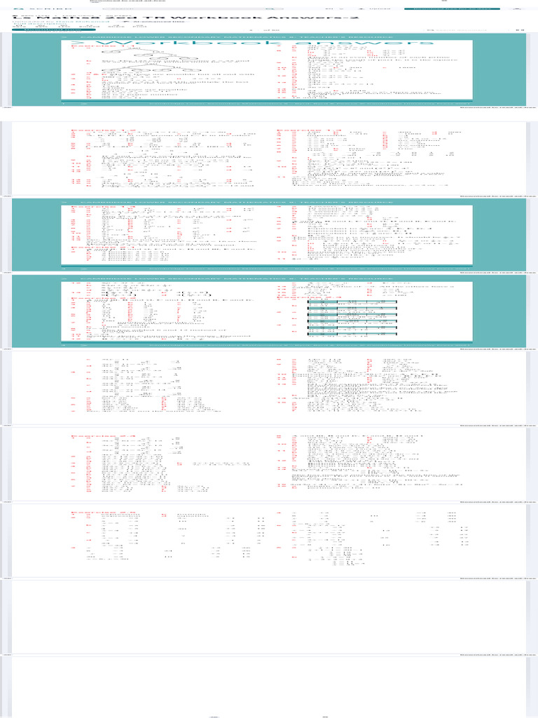 Ls Maths8 2ed TR Workbook Answers-2 PDF Mathematical Analysis Numb | PDF