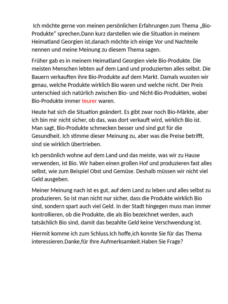 Bio Essen | PDF