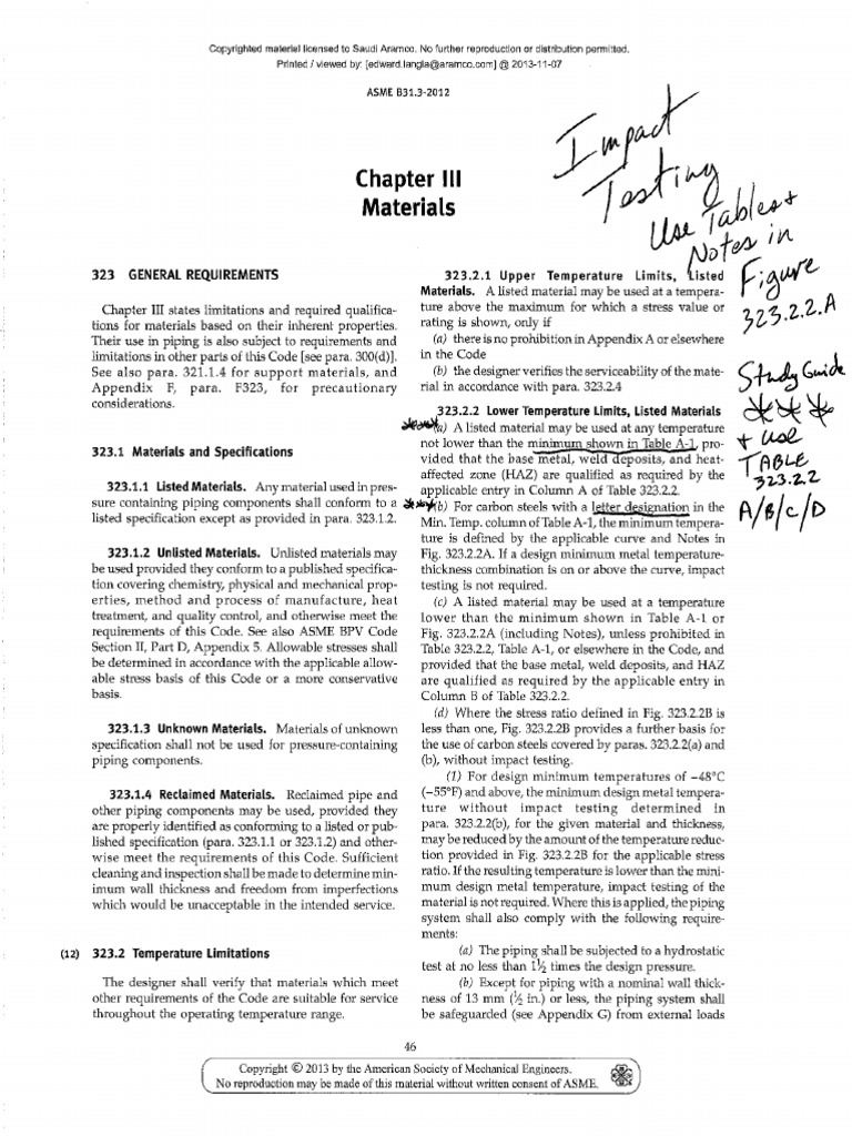 B31.3 - CH 3 Matls & 4 Stds | PDF