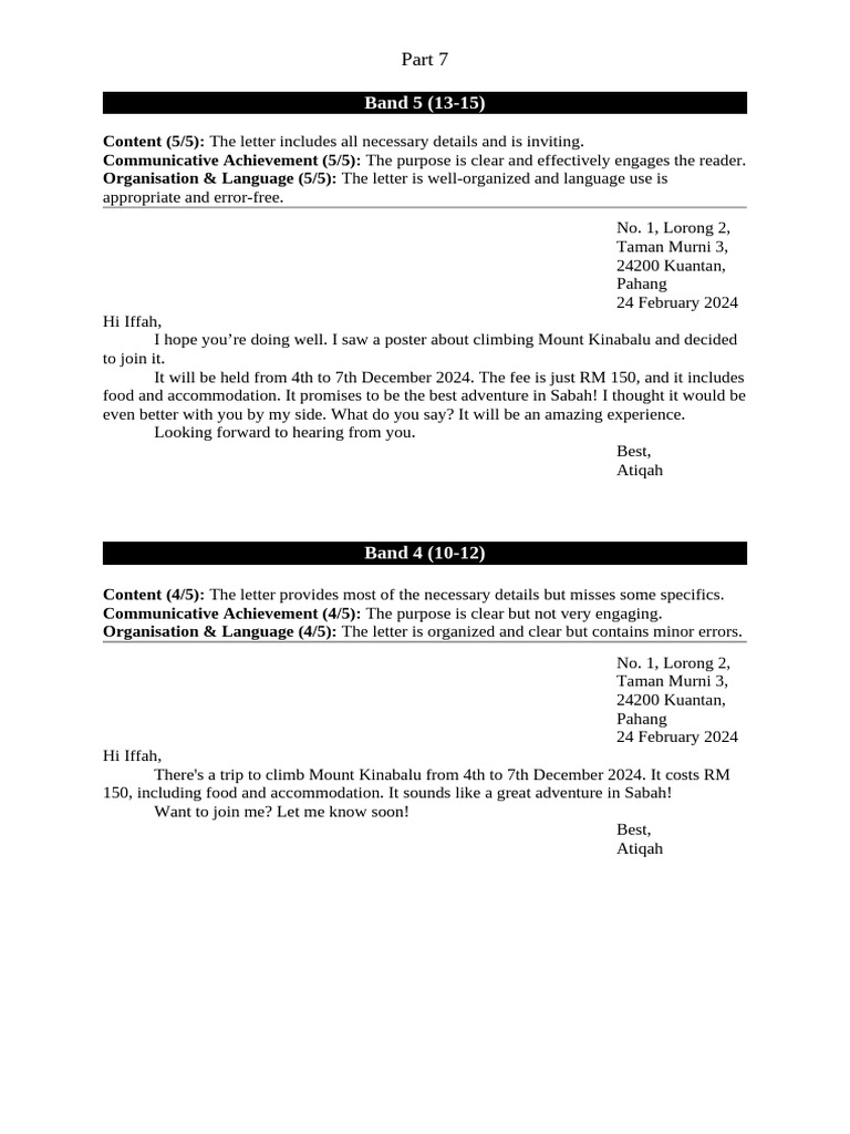 Answer Sample For Part 7 | PDF