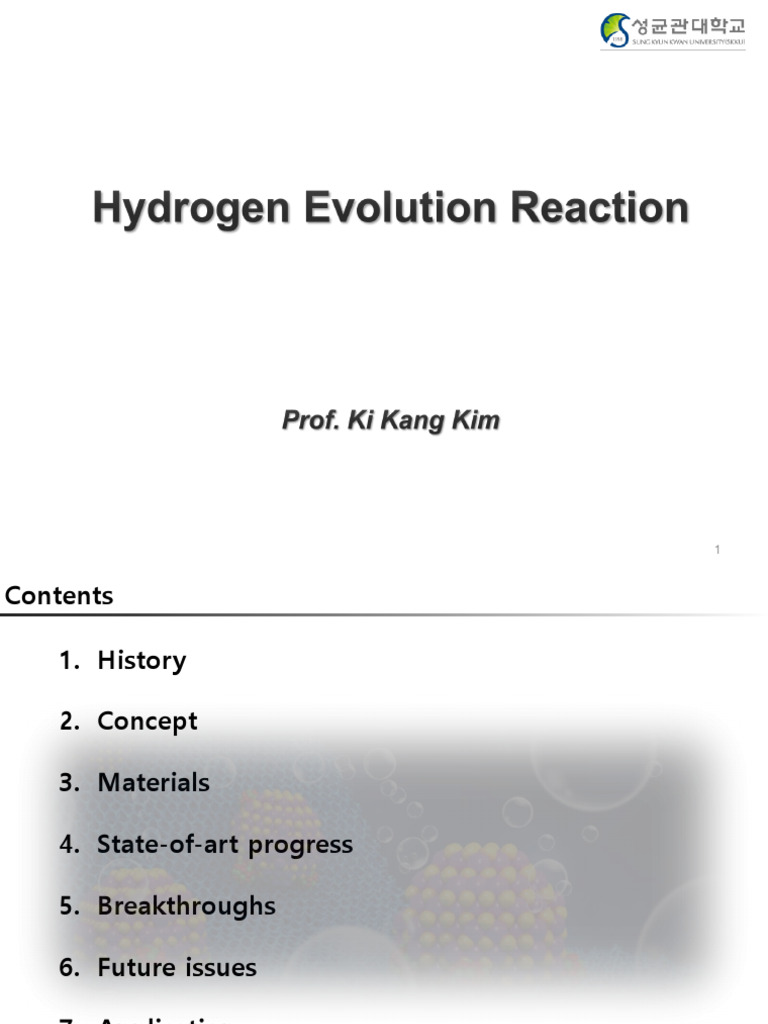 Lecture 11-Hydrogen Evolution Reaction | PDF