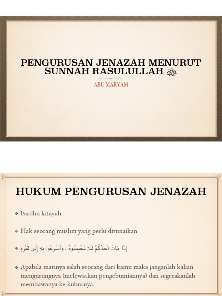 Pengurusan Jenazah Small | PDF
