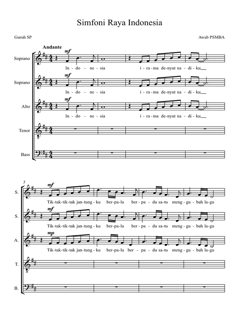 Simfoni Raya Indonesia 1 | PDF