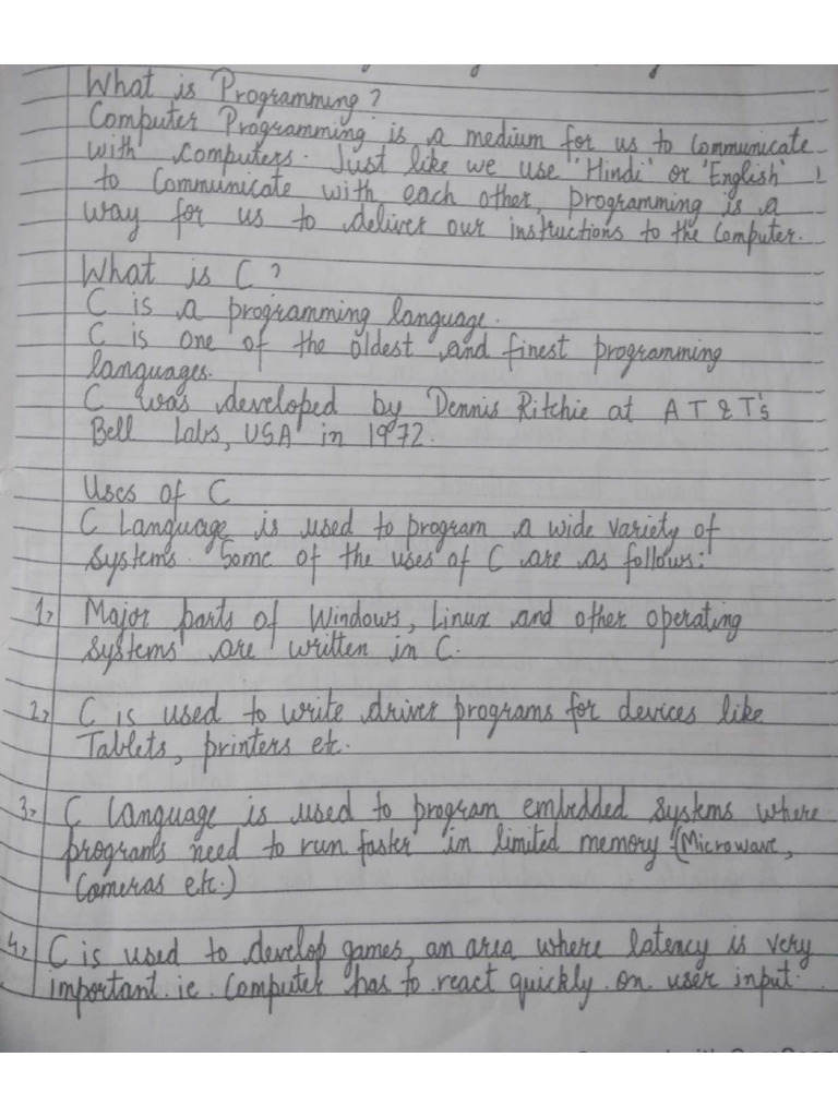 C Language Full Notes | PDF