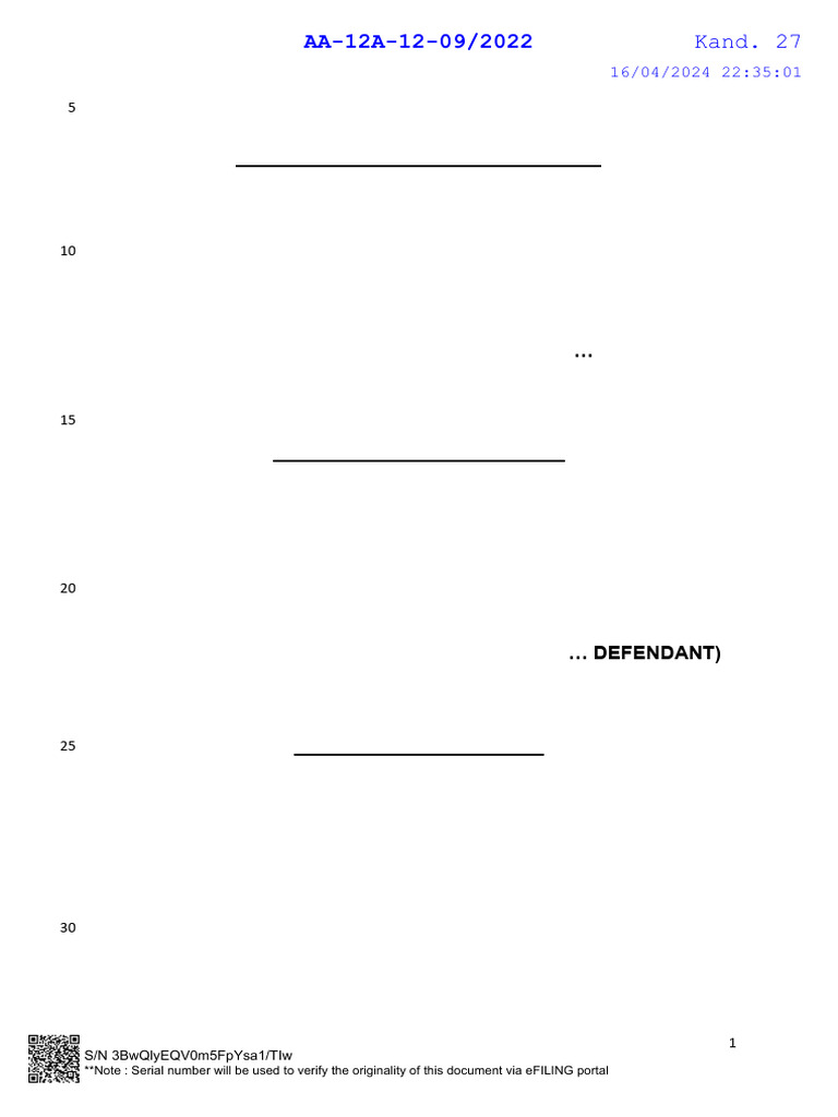 RHB V TEE BAN TIONG (2024) - APPEAL FOR DAMAGES | PDF